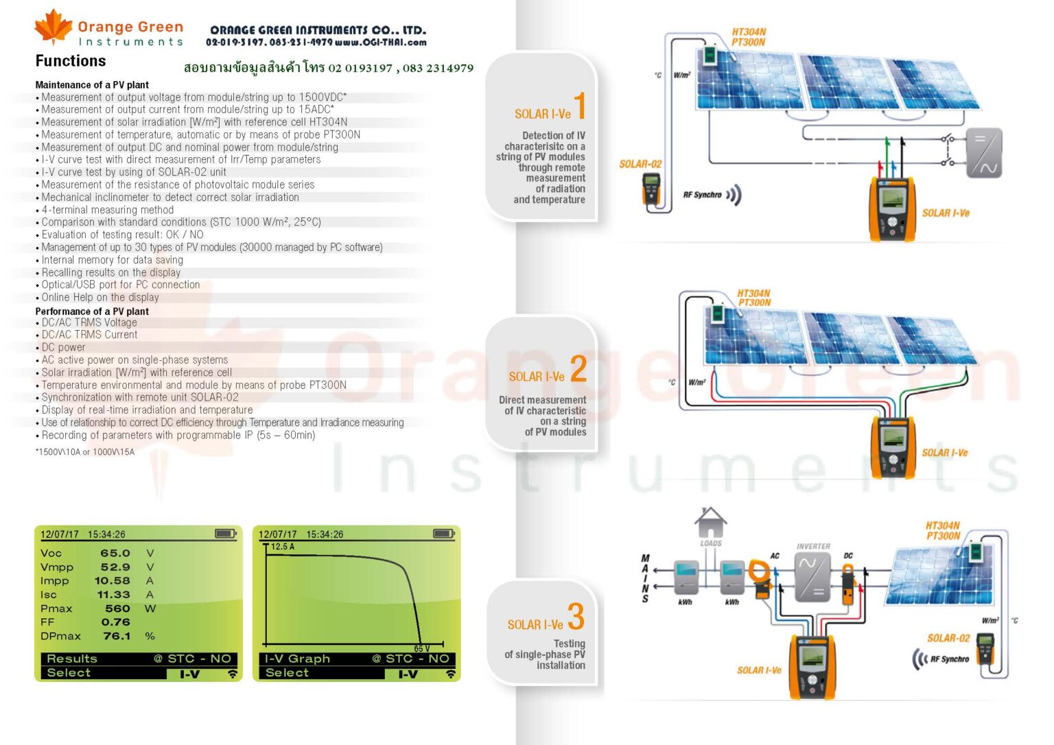 SOLARI-Ve เครื่องมือวัดประสิทธิภาพแผงโซลาร์เซลล์ [I-V CURVE TRACER] พี ...